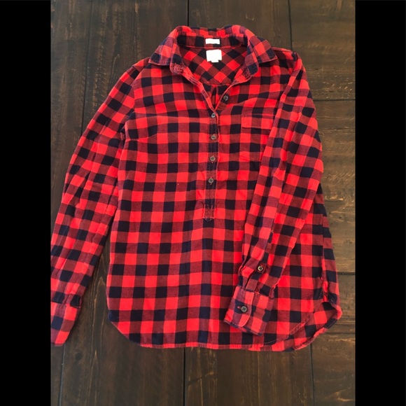 J. Crew | Tops | J Crew Plaid Flannel Shirt Xxs | Poshmark